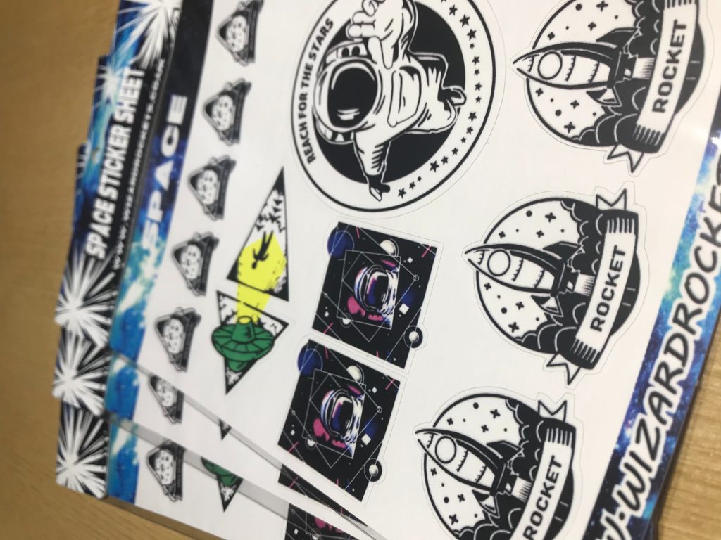Space Sticker Sheet - Wizard Rockets Ltd